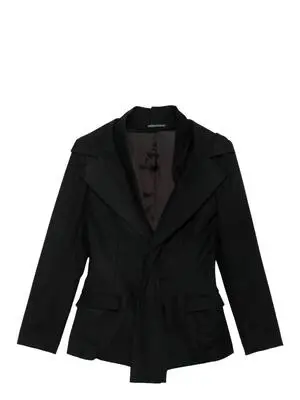 Yohji Yamamoto Asymmetric Flap-pocket Jacket - Black