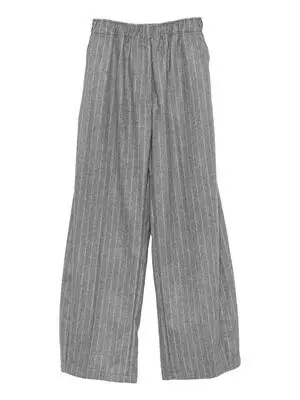 THELATEST Pinstripe Wide-leg Trousers - Grey