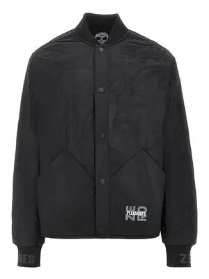 PLEASURES Quilted Skull-pattern Bomber Jacket - Black