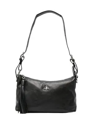 VIVIENNE WESTWOOD Orb Plaque Shoulder Bag - Black