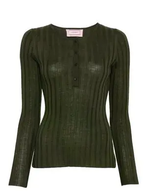 HUGENBERG Round-neck Sweater - Green