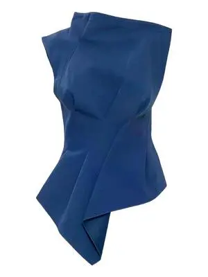Acler Burbank Asymmetric Neck Top - Blue