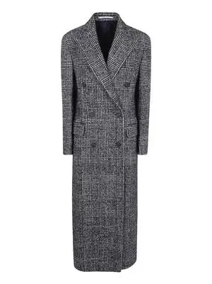 Tagliatore Caitlyn Check Double-breasted Coat - Black