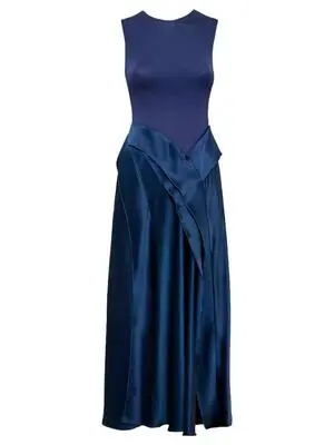 Acler Medici Draped Maxi Dress - Blue
