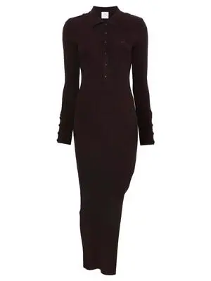 COURREGES Ribbed Maxi Dress - Red