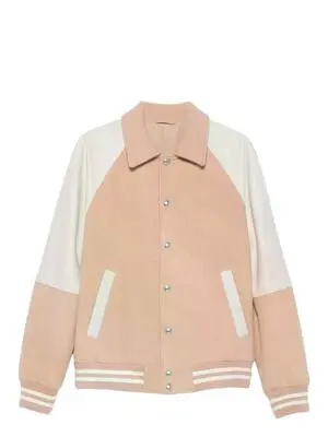 Eleventy Panelled Wool Bomber Jacket - Brown