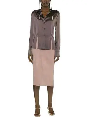 Stella McCartney Rib-knit Midi Skirt - Neutrals