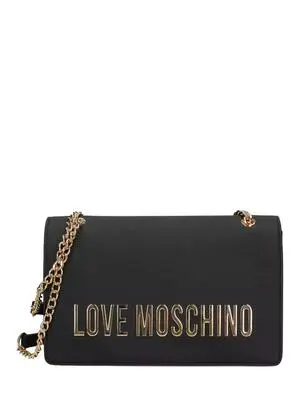 Moschino Logo-lettering Shoulder Bag - Black