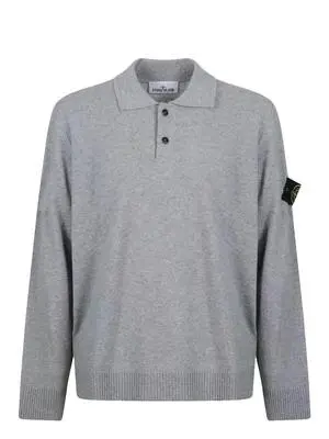 Stone Island Logo-patch Polo Shirt - Grey