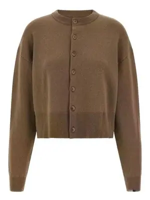 Extreme Cashmere Cropped Boxy-silhouette Cardigan - Brown