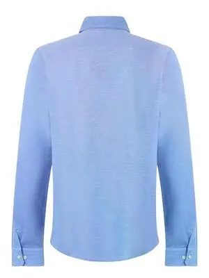 Paul & Shark Logo-embroidered Button-up Shirt - Blue