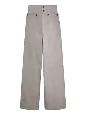 UMA WANG Textured Wide-leg Trousers - Grey