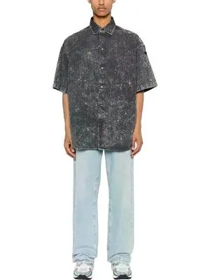 DIESEL® S-lazer Perforated-design Shirt - Blue