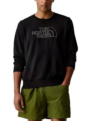 The North Face Drew Peak Light Logo-embroidered Crew-neck Sweatshirt - Black