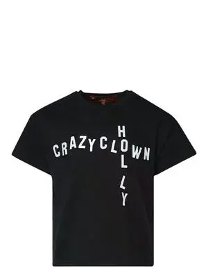 CRAZY CLOWN L.A. Ghost Of Love Logo-patch Cotton T-shirt - Black