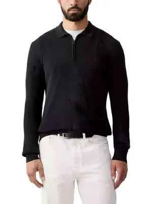 JOOP! Waffle Knit Quarter-zip Sweater - Blue