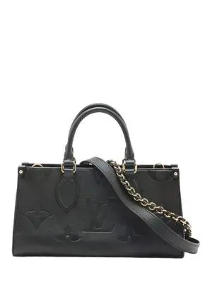 LOUIS VUITTON 2021-2026 Monogram Giant Empreinte Onthego East West Satchel - Black