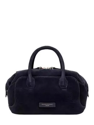 GIANNI CHIARINI Gemma Suede-finish Logo-plaque Tote Bag - Blue