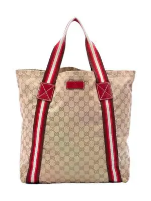Gucci 2016-2026 Gg Canvas Web Tote Bag - Neutrals