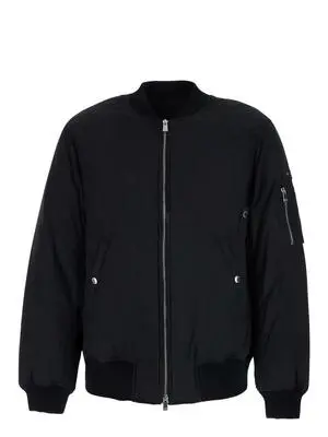 TATRAS Logo-patch Zip-up Bomber Jacket - Black