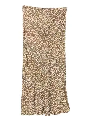 BETTY BARCLAY Satin Finish Elasticated Waist Midi Skirt - Neutrals