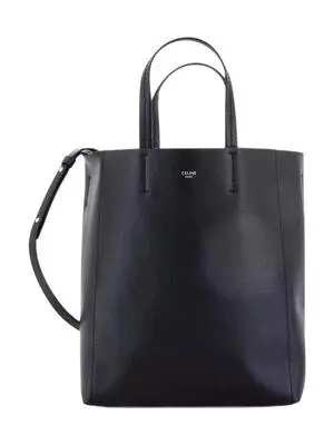 Celine Vertical Cabas Grained Calfskin Small Tote Bag - Black