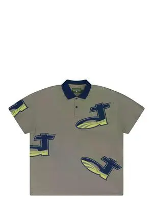 DENIM TEARS Short-sleeve Polo Shirt - Grey