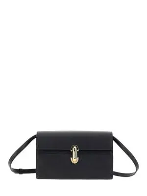 Savette Mini Symmetry Leather Crossbody Bag - Black