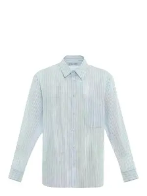 SOLID HOMME Striped Cotton Shirt - Blue