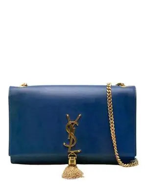 Saint Laurent Monogram Kate Tassel Crossbody Bag - Blue