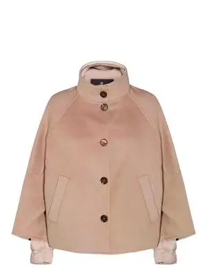 MOORER Layered Funnel-neck Jacket - Neutrals