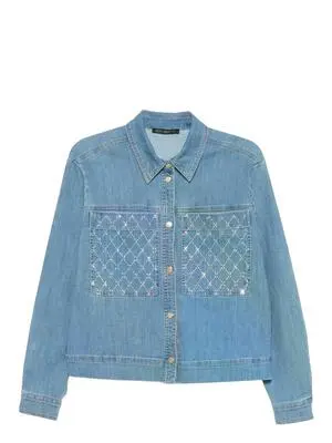 BETTY BARCLAY Embellished Pocket Shirt - Blue