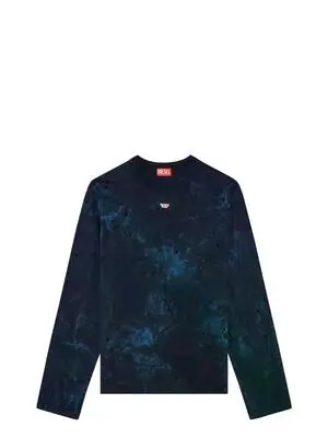 DIESEL® T-crane-ls-n2 Cotton Sweatshirt - Blue