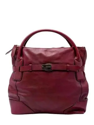 Burberry 2000-2017 Leather Bartow Satchel - Red