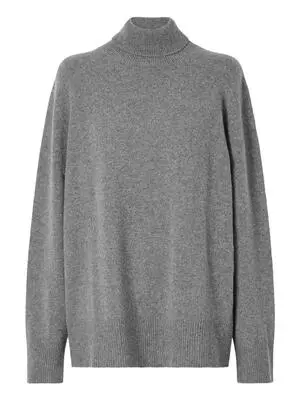 THE ROW Stepny Wool And Cashmere-blend Turtleneck Sweater - Gray