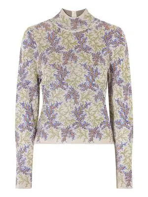 Rabanne Intarsia-knit Turtleneck Sweater - Multi
