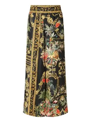 Camilla Cropped Printed Wide-leg Trousers - Multi