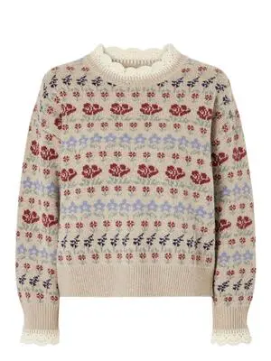 Sea Preston Floral Intarsia Wool-blend Sweater - Multi