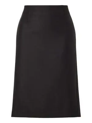 MAISON MARGIELA Wool-blend Felt Midi Skirt - Brown