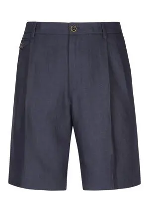 Dolce & Gabbana Tailored Linen Shorts - Blue