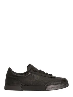 Dolce & Gabbana Portofino Yacht Calfskin Lace-up Sneakers - Black