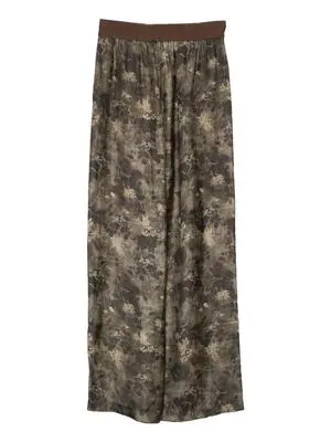 UMA WANG Wide-leg Floral Print Trousers - Green