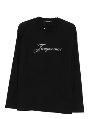 Jacquemus Logo Cotton T-shirt - Black