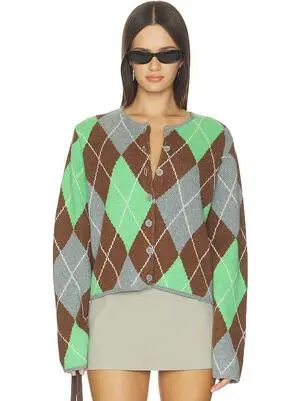 ALIGNE Aggie Merino Argyle Cardigan - Multi