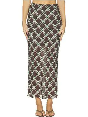 ALIGNE Yvonne Check Maxi Skirt - Multi