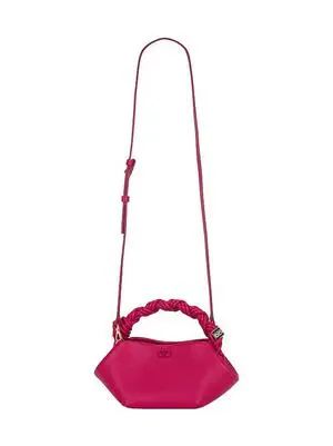 GANNI Ganni Bou Mini Grained Bag Red