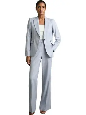 REISS Millie Wide-leg Tailored Trousers - Blue