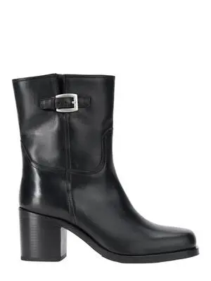 Staud Leather Ankle Boots With Buckle Detail - Black