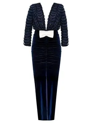 NUR KARAATA Heiress Royale Dress - Blue