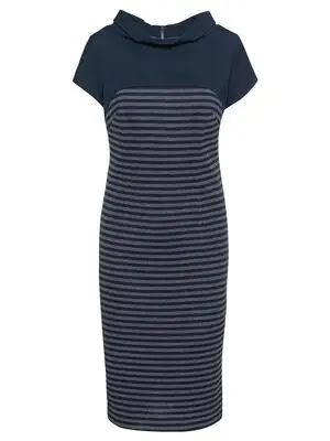 CONQUISTA Fitted Midi Dress - Blue